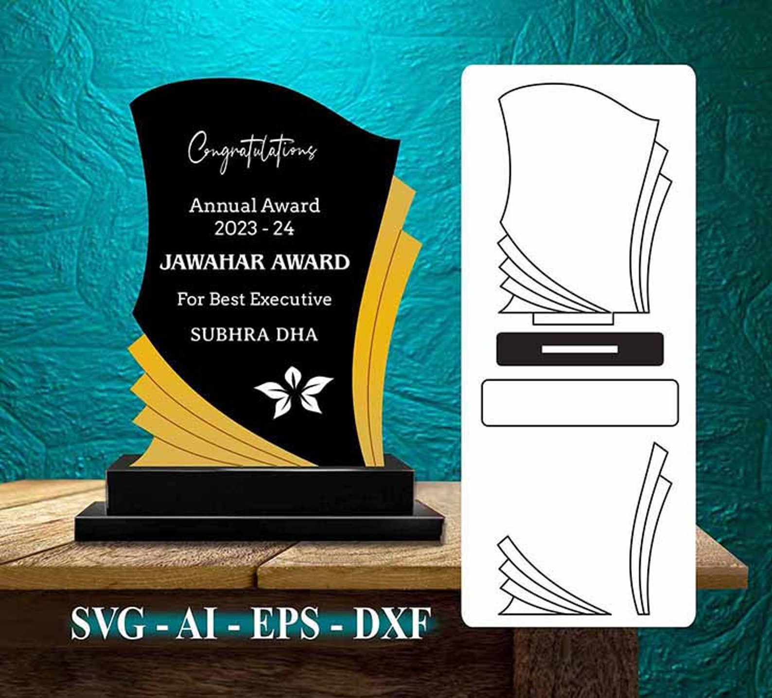 Award Trophy Laser Cut, Award Trophy SVG, Wood Cnc Cut Award, Award ...