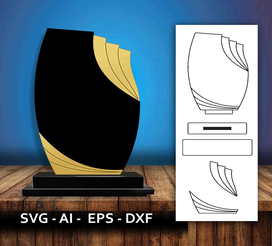 Award Trophy Laser Cut, Award Trophy SVG, Wood Cnc Cut Award, Award ...