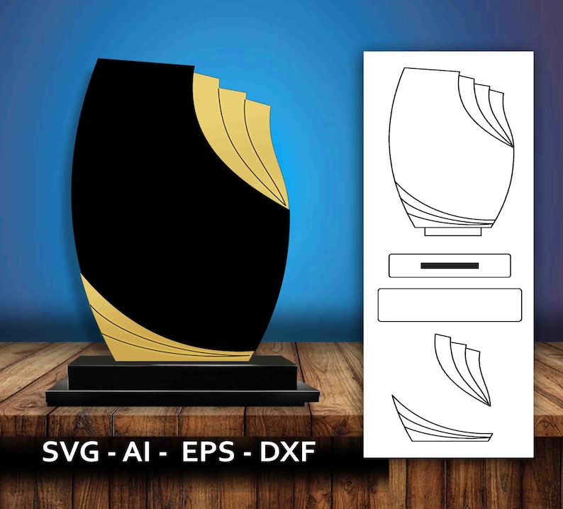 Award Trophy Laser Cut, Award Trophy SVG, Wood Cnc Cut Award, Award ...