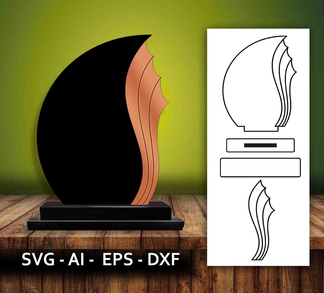 Award Trophy Laser Cut, Award Trophy SVG, Wood Cnc Cut Award, Award ...