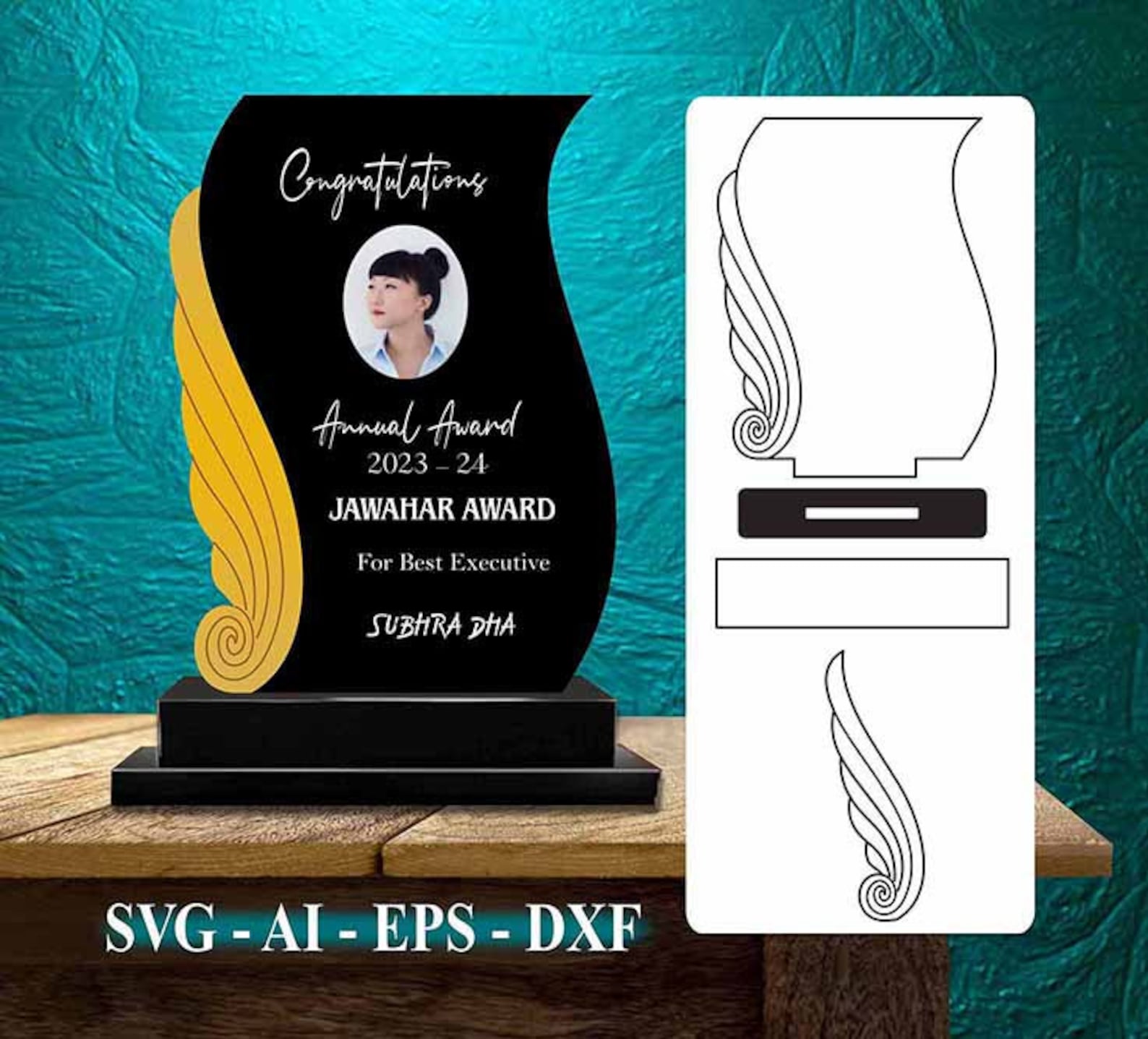 Award Trophy Laser Cut, Award Trophy SVG, Wood Cnc Cut Award, Award ...