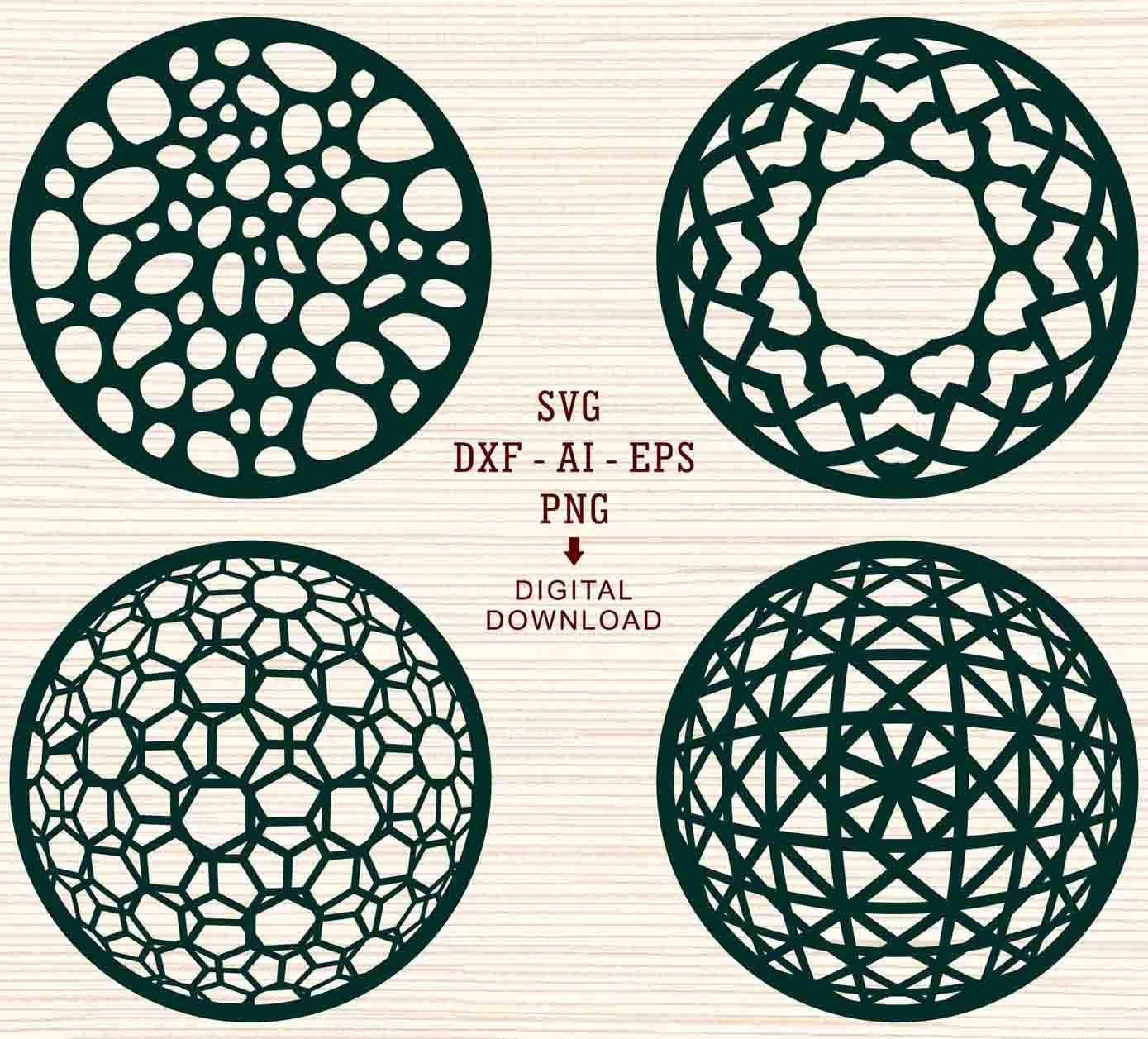 Circle SVG Bundle: Laser Cut Vector Art (digital Download) - Etsy