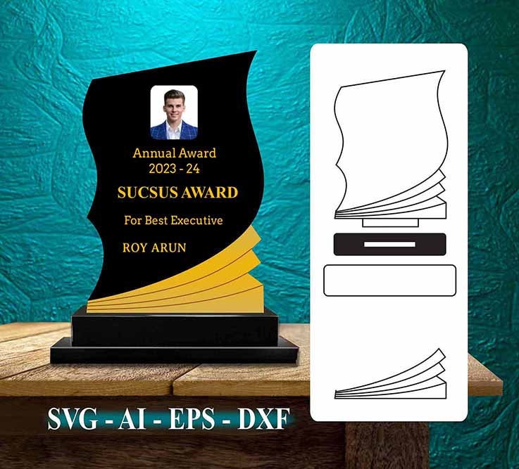 2025 Award Trophy Laser Cut, Award Trophy SVG, Wood Cnc Cut Award ...