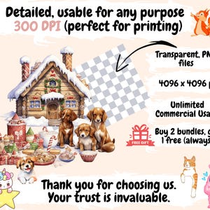 Christmas Dogs Watercolor Clipart Bundle: 434 Festive PNG Images ...
