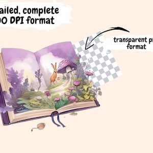 Fairytale Books Watercolor Clipart Bundle - 67 Magical Enchanting ...