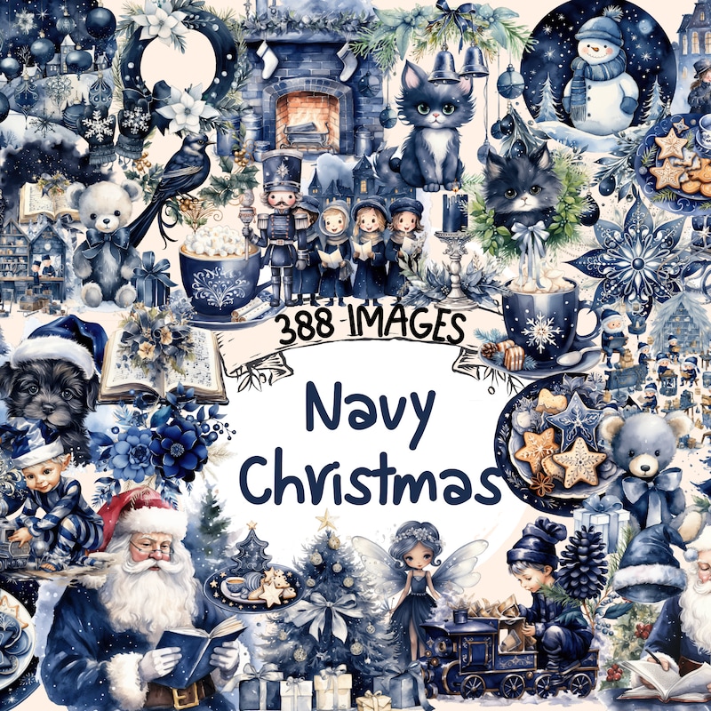 Navy Christmas Decor - Etsy