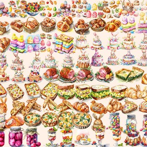 Easter Food Clipart Bundle: 444 PNG Images (commercial Use) (digital ...