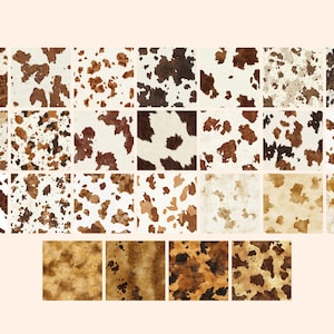 Cowhide Digital Paper: Seamless Rustic Western Print (commercial Use ...