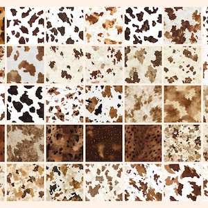 Cowhide Digital Paper: Seamless Rustic Western Print (commercial Use ...