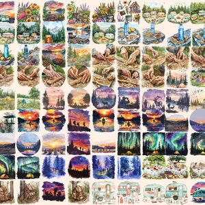 Watercolor Camping Clipart Bundle: 848 Outdoor Adventure PNG Images ...