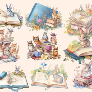 Fairytale Books Watercolor Clipart Bundle - 67 Magical Enchanting ...