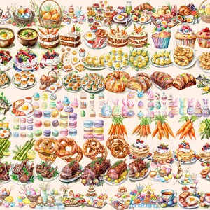 Easter Food Clipart Bundle: 444 PNG Images (commercial Use) (digital ...