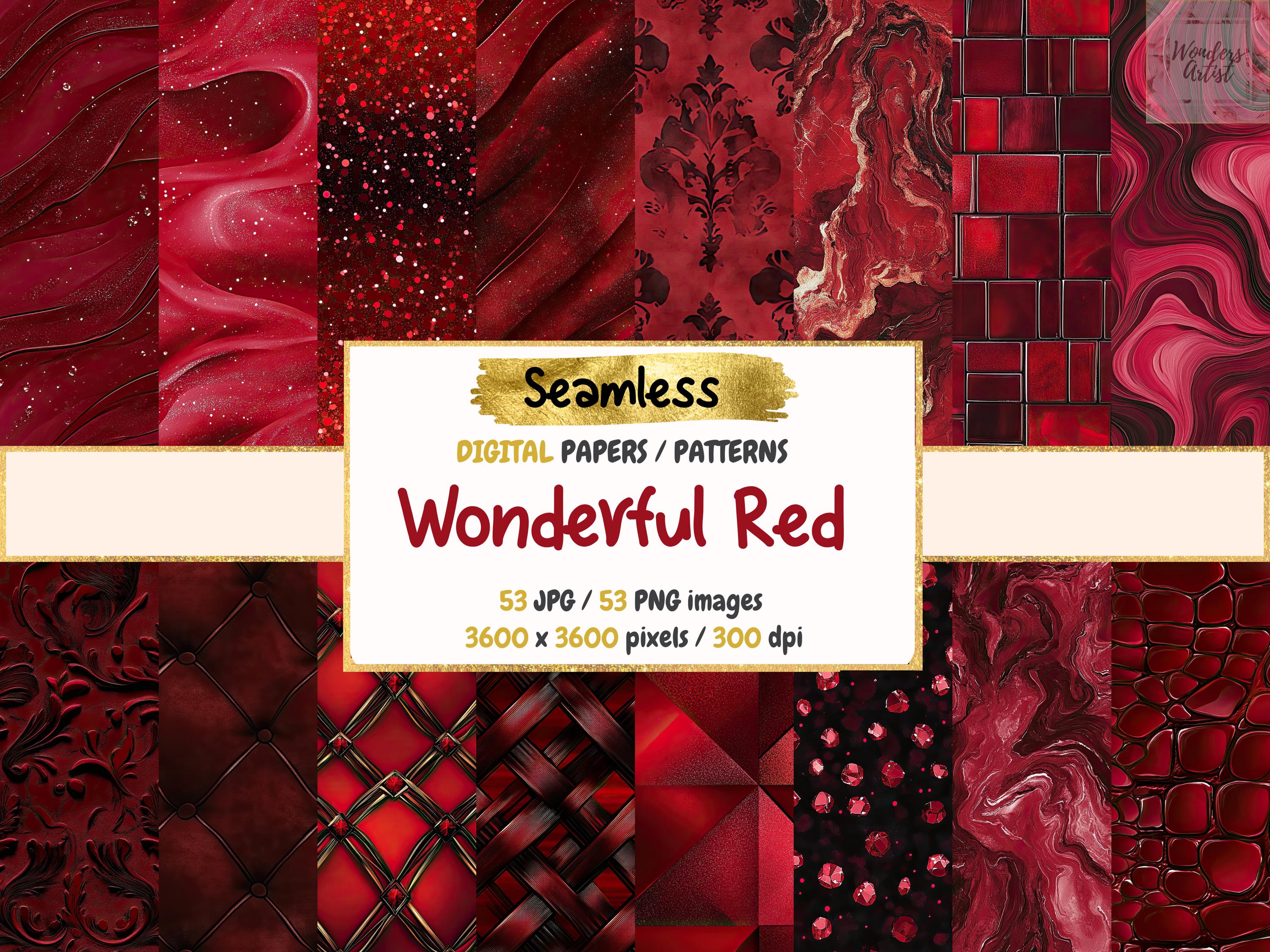 Red Seamless Digital Paper: Bold Textures, Vibrant Backgrounds ...