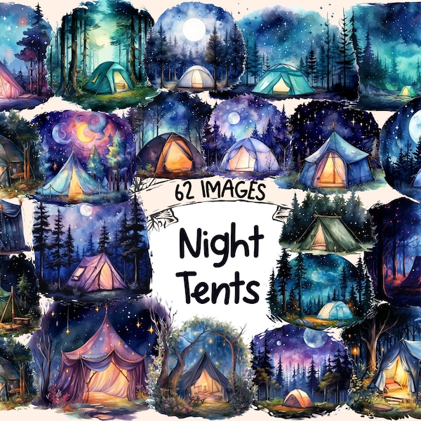 Camping Tent Clipart - Etsy