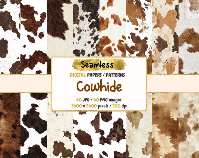 Brown Cow Print Pattern SVG, Cow Print Pattern, Animal Seamless ...