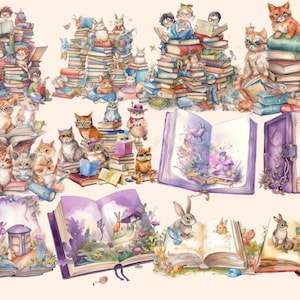 Fairytale Books Watercolor Clipart Bundle - 67 Magical Enchanting ...