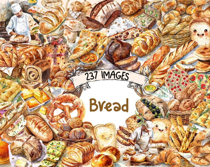 Baked Breads Clipart Vector Graphic Svg Png Jpg Eps Bakery Bake Shop ...