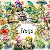 Cute Frog Clipart Bundle Frog Illustrations DIY Invitation Cards ...