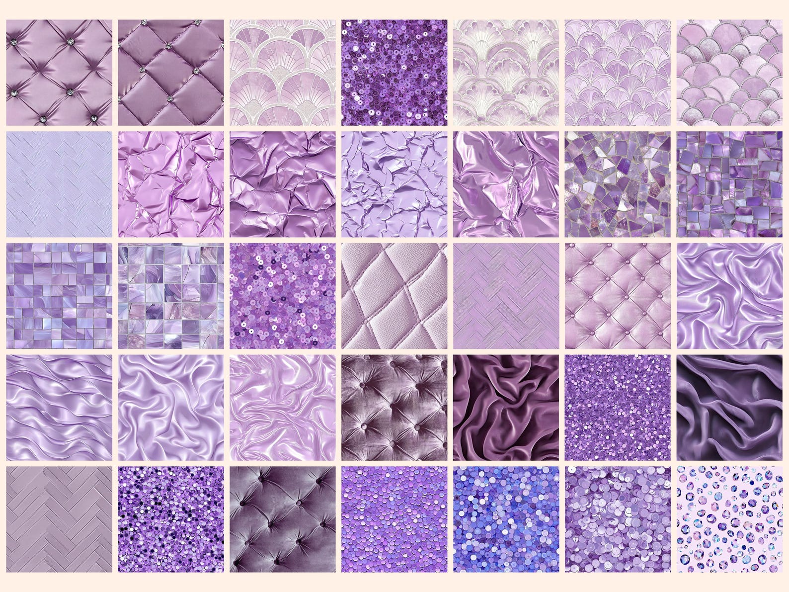 Lilac Digital Paper: Seamless Purple Textures, Scrapbook Paper (instant ...