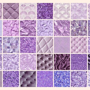 Lilac Digital Paper: Seamless Purple Textures, Scrapbook Paper (instant ...