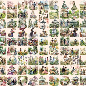 Victorian Spring Clipart Bundle: 343 PNG Images (digital Download) - Etsy