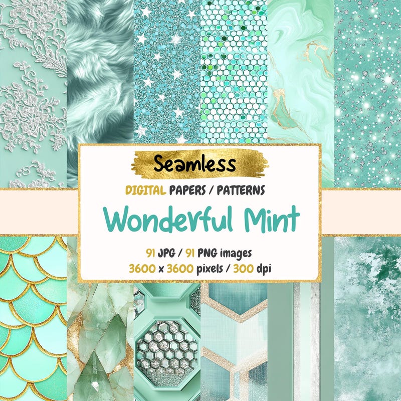 Mint Green Textured Paper - Etsy