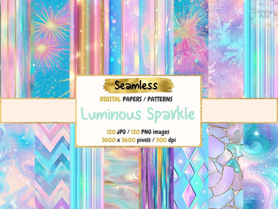 Luminous Sparkle Digital Paper: Glitter Textures, Shimmering ...
