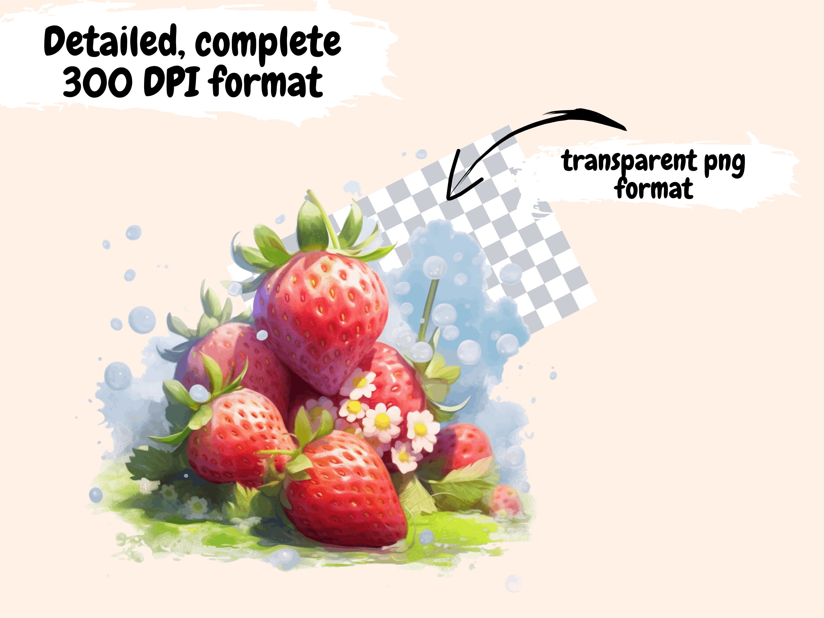 Strawberries Watercolor Clipart Bundle 78 PNG Images of - Etsy