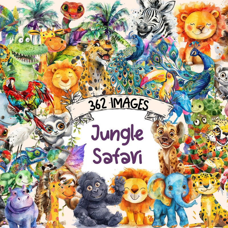 Jungle Clip Art - Etsy