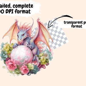 Floral Dragons Watercolor Clipart Bundle - 57 Magical Fairytale ...