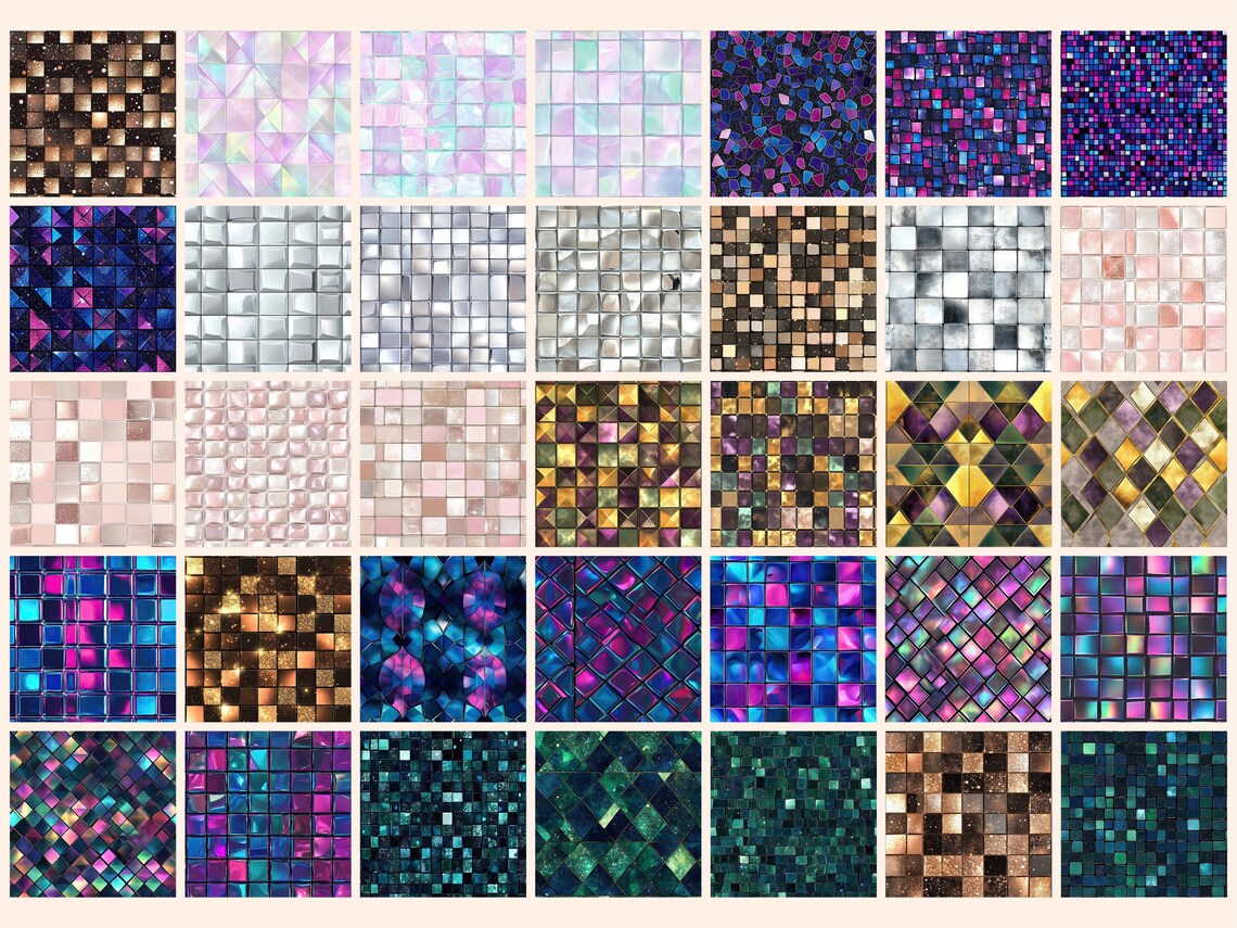 Disco Glam Digital Paper: Retro Sparkling Textures (instant Download ...