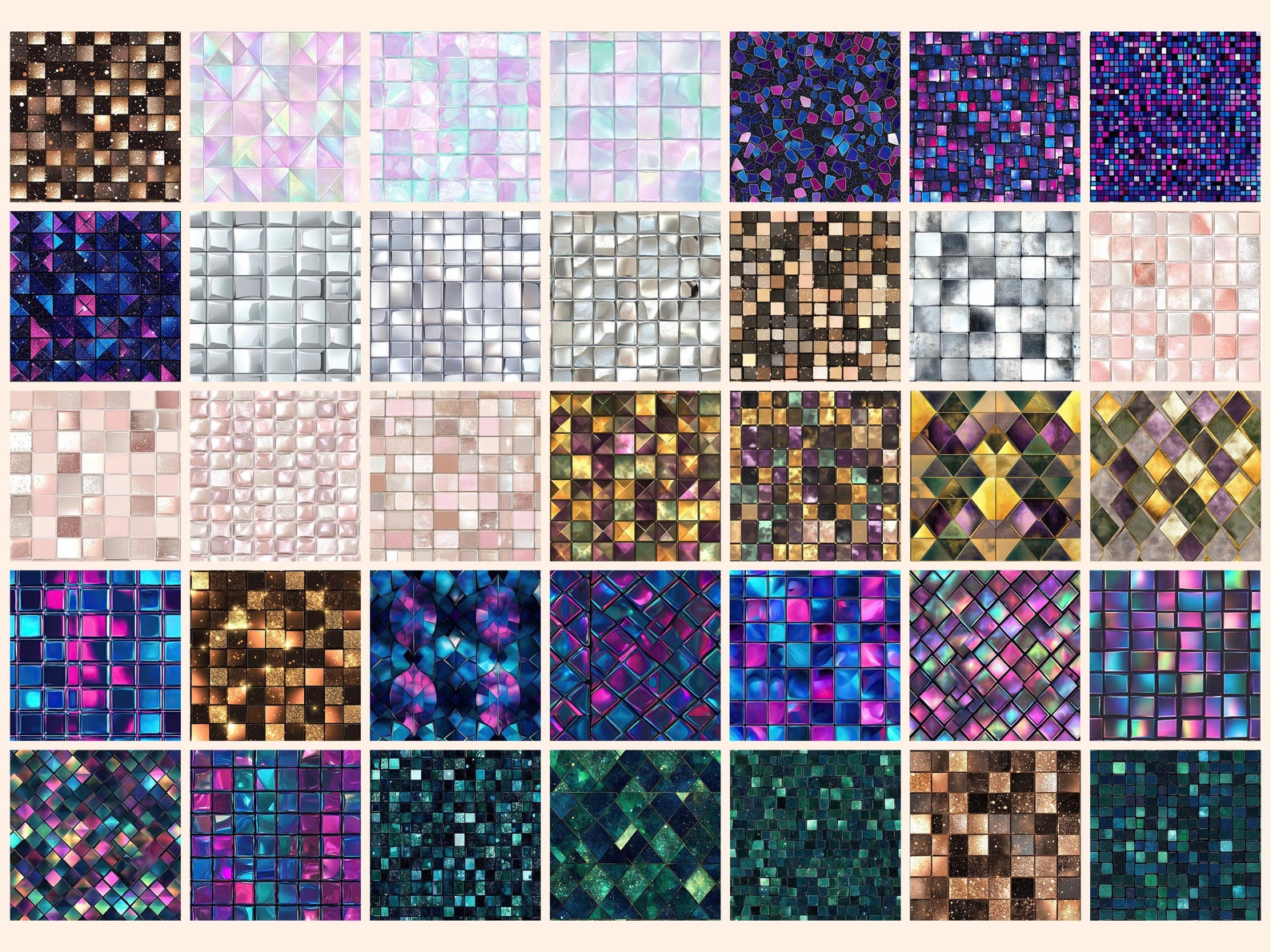 Disco Glam Digital Paper: Retro Sparkling Textures (instant Download ...