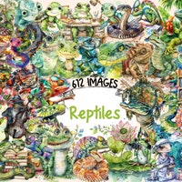 30 Amphibians and Reptiles Clipart Pack INSTANT DOWNLOAD, PNG ...