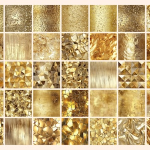 Gold Foil Digital Paper: Luxe Metallic Textures (instant Download) - Etsy