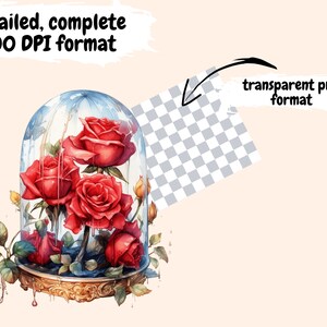 Red Roses Watercolor Clipart Bundle - 98 PNG Images, Beautiful Floral ...