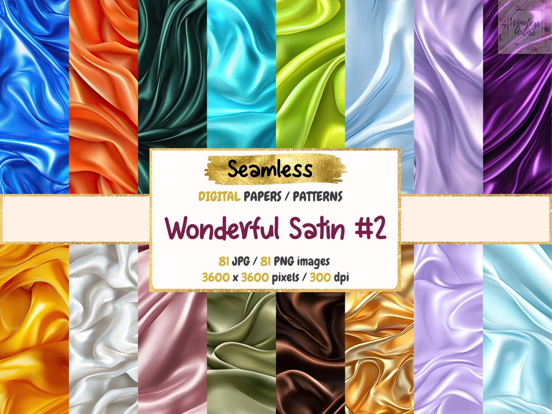 Luxurious Satin Textures: Seamless Digital Paper (commercial Use) - Etsy