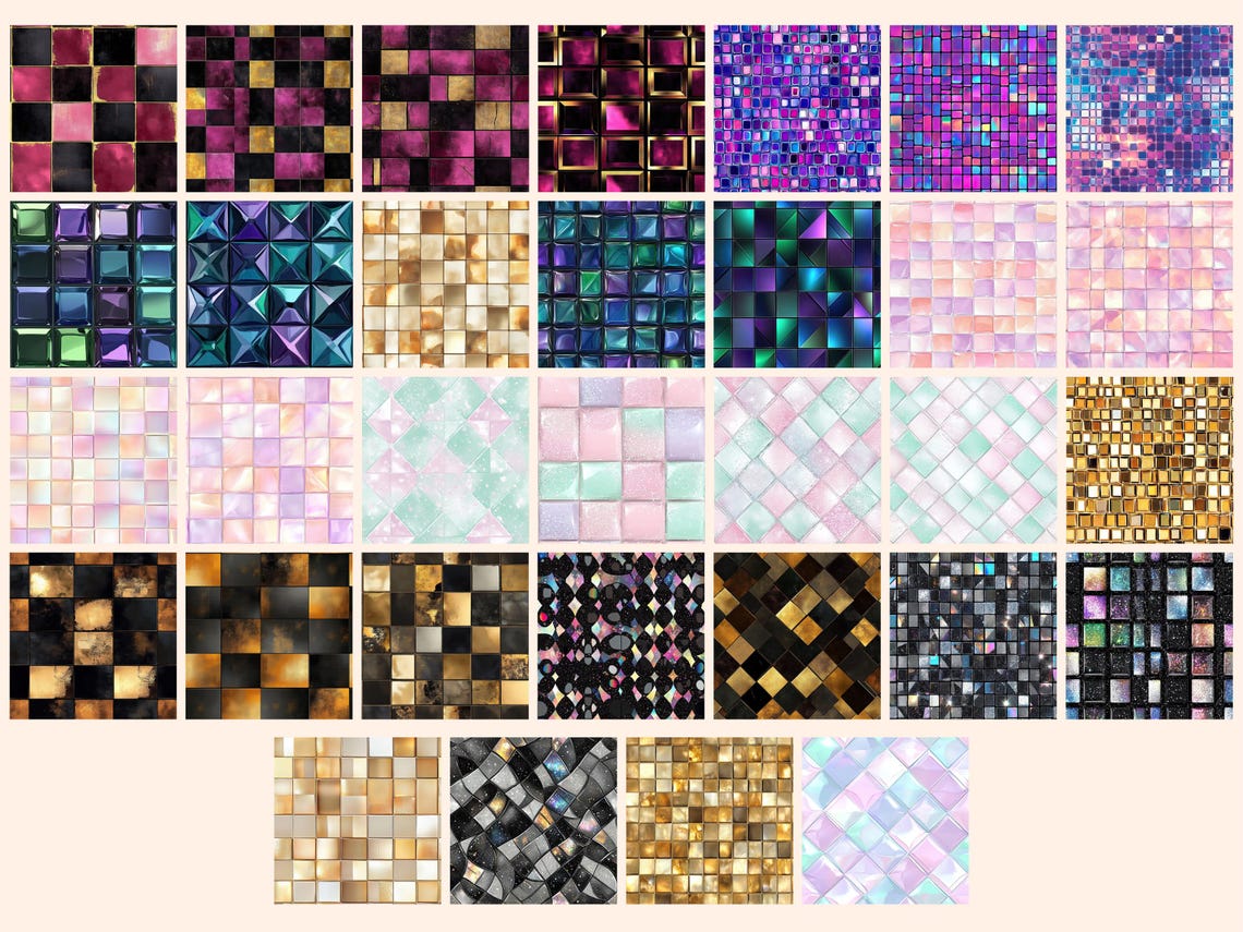 Disco Glam Digital Paper: Retro Sparkling Textures (instant Download ...