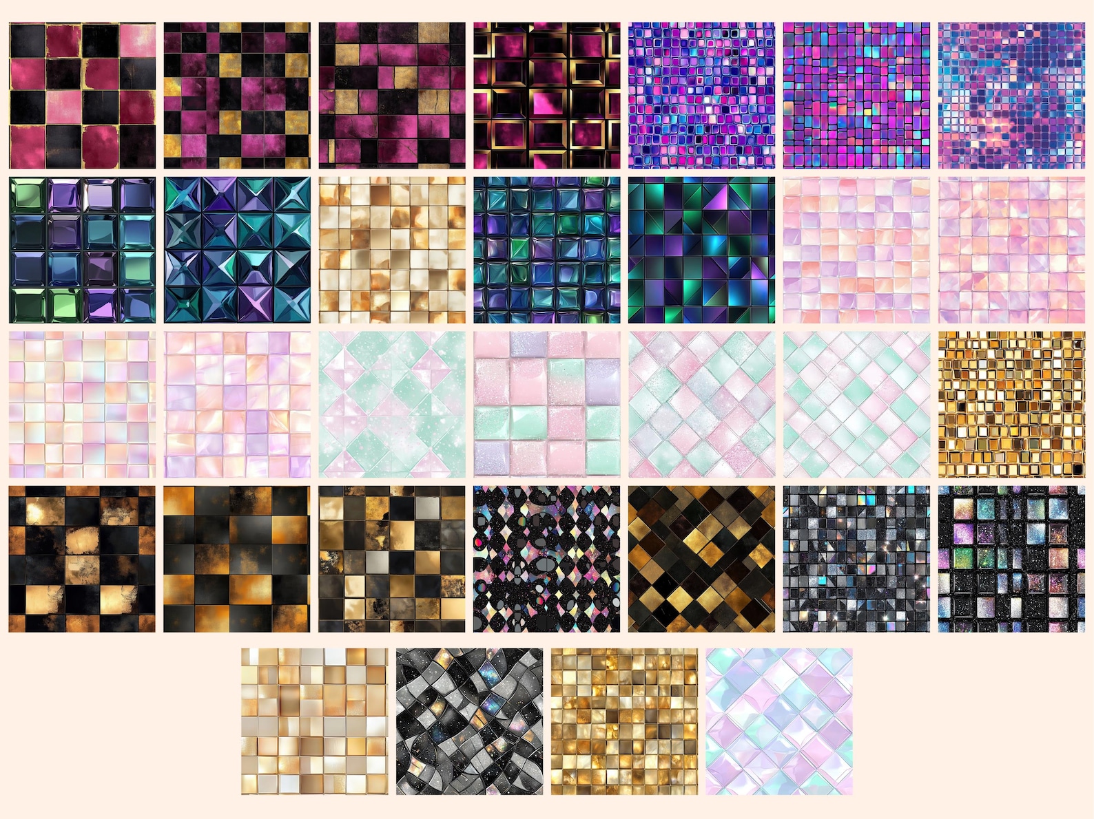 Disco Glam Digital Paper: Retro Sparkling Textures (instant Download ...