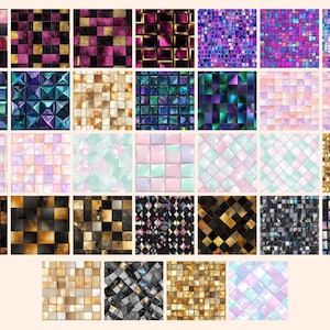Disco Glam Seamless Digital Paper - Sparkling Textures, Retro ...