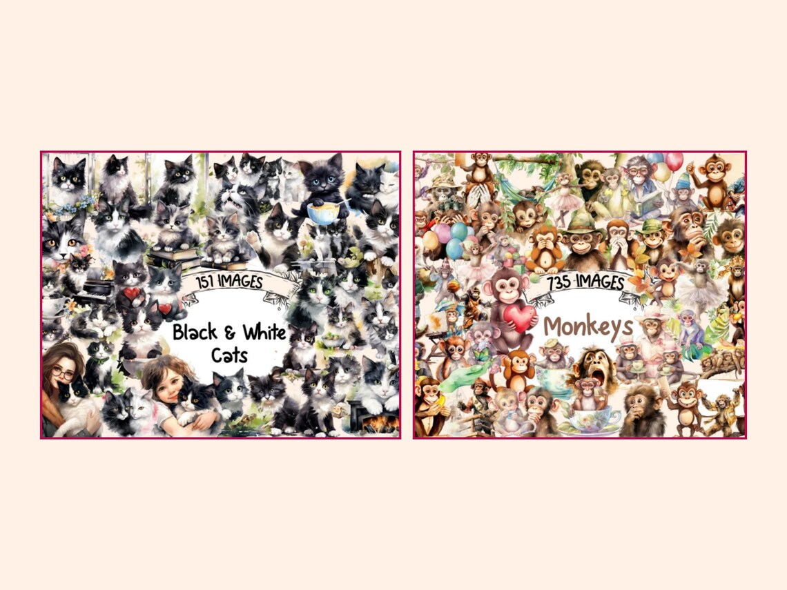 Animals Mega Clipart Bundle (P5) - 3500+ PNG Cute Animal Images ...