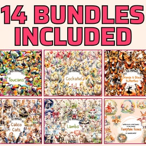 Animals Mega Clipart Bundle (P5) - 3500+ PNG Cute Animal Images ...