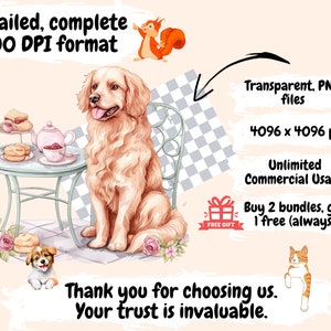 Cottagecore Dogs Watercolor Clipart Bundle 692 PNG Rustic Dog Images ...