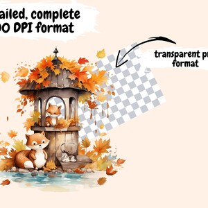 Autumn Wells Watercolor Clipart Bundle 120 PNG Fall Well Images ...