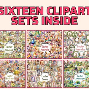 Easter Mega Clipart Bundle - 5800+ PNG Joyful Spring Images, Festive ...