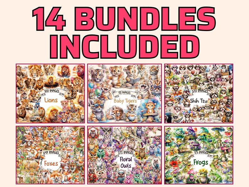 Animal Clipart Mega Bundle – 3400+ PNG Images (commercial License) - Etsy