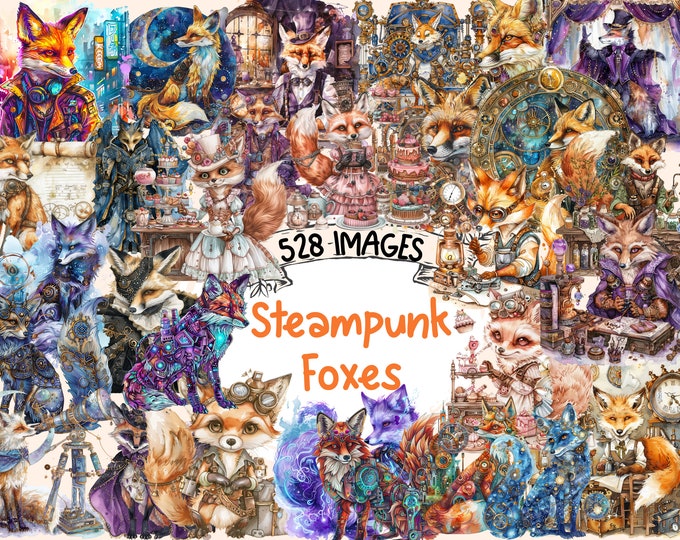 Steampunk Fox Clipart Vector Graphic Svg Png Jpg Eps Cute Fox Fox in ...