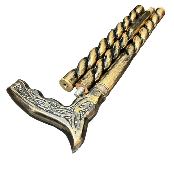 Carved Walking Stick Viking - Etsy