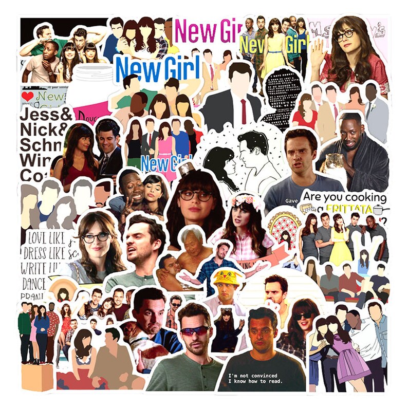 New Girl Sticker Pack 50 Pieces - Etsy