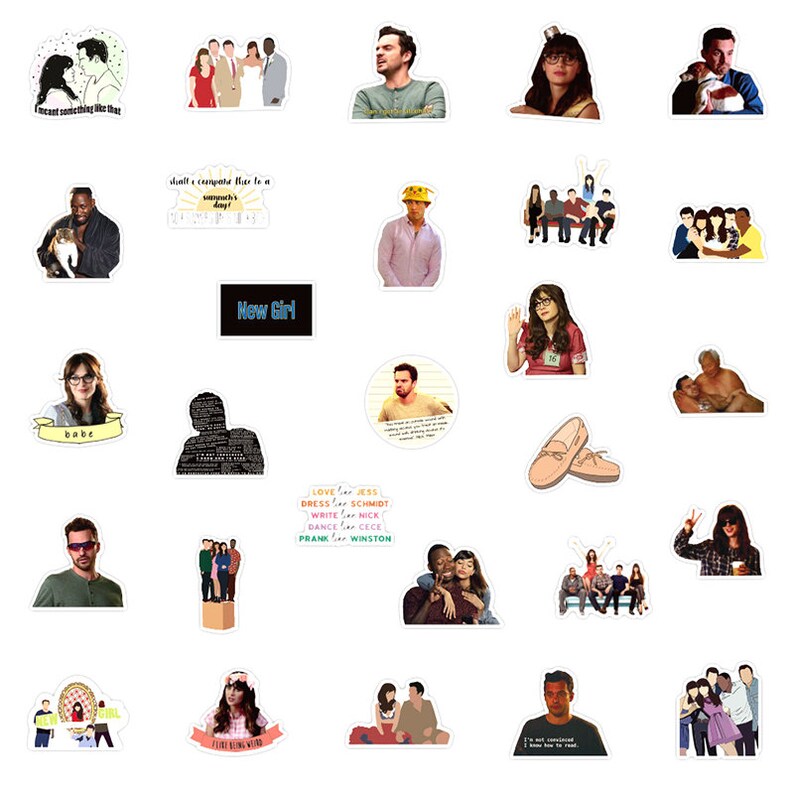 New Girl Sticker Pack 50 Pieces - Etsy