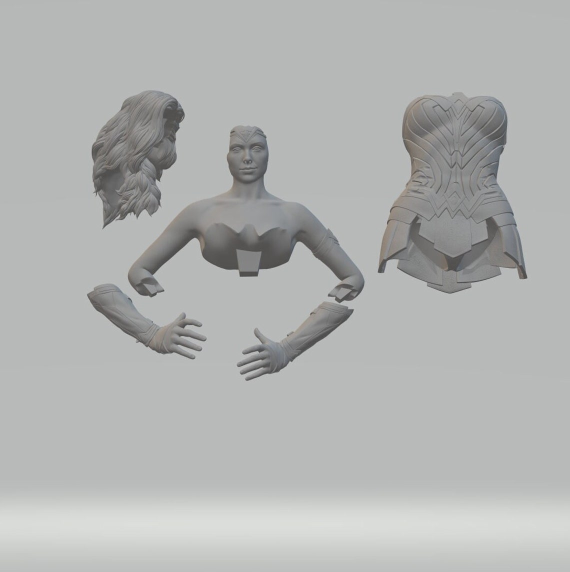 Wonder Woman Stl File 3d Digital Printing Stl File For 3d Etsy